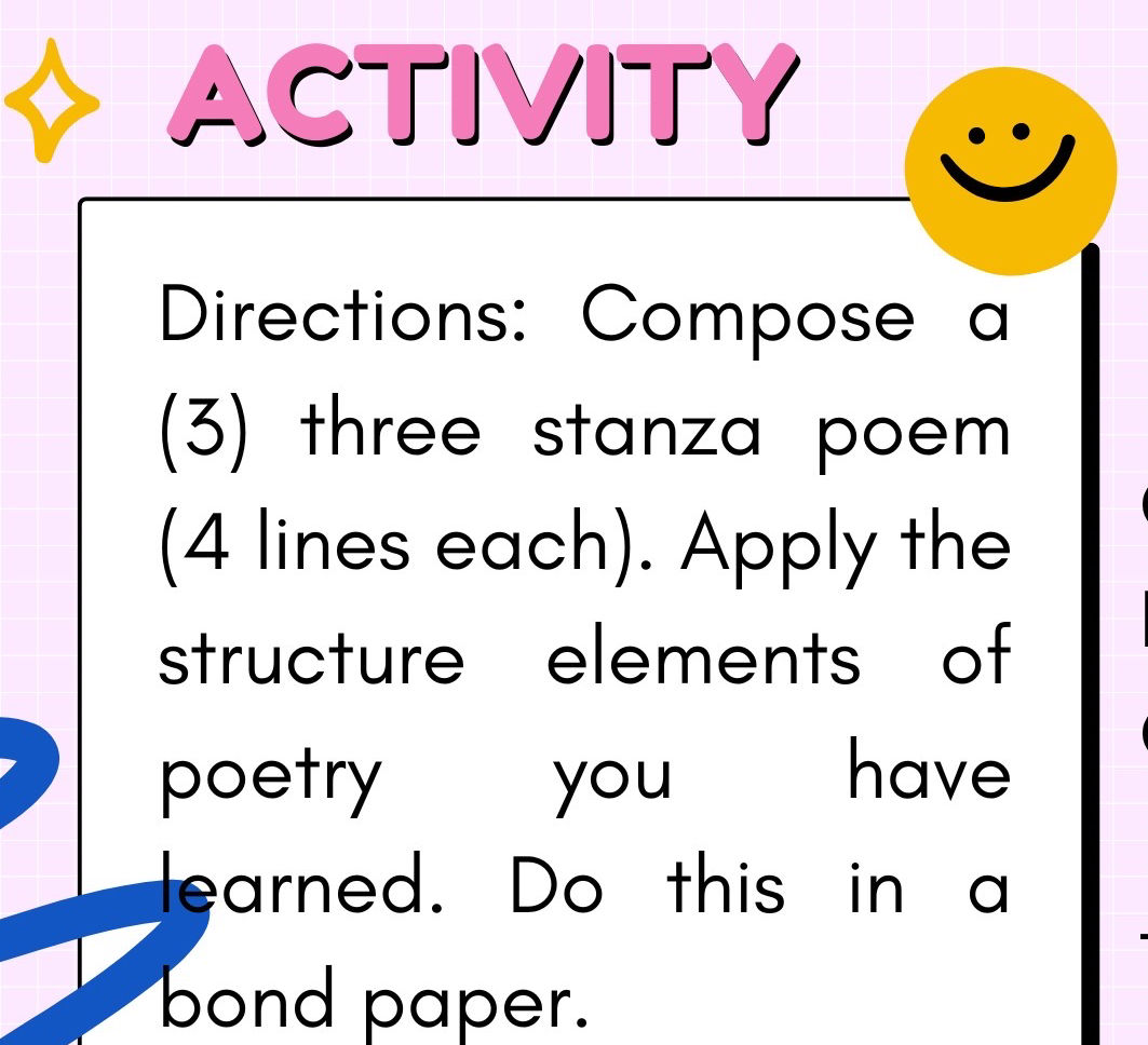 Directions Compose a (3) three stanza poem | StudyX