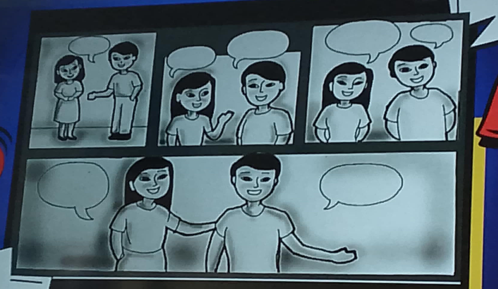 The image contains a comic strip showing a | StudyX