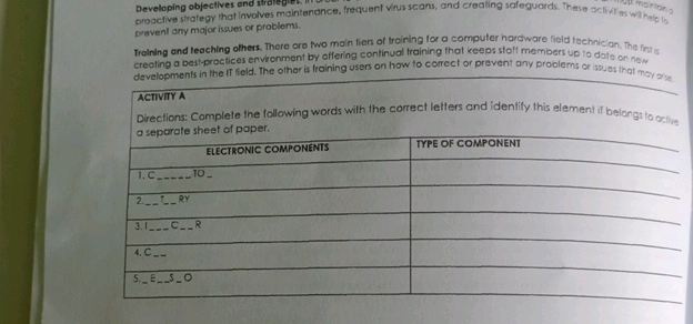 Directions Complete the following words with | StudyX