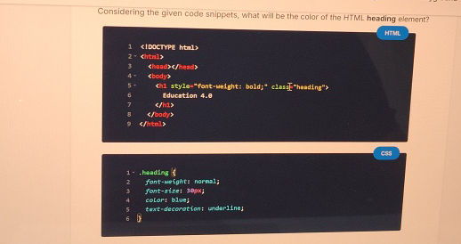 Considering the given code snippets what