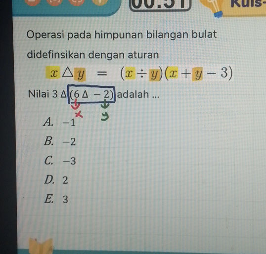 Operasi pada himpunan bilangan bulat | StudyX