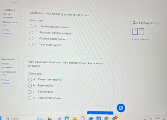 Question 1 Which one of the following system | StudyX