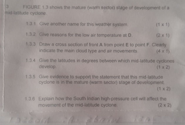 3 FIGURE 13 shows the mature (warm sector) | StudyX