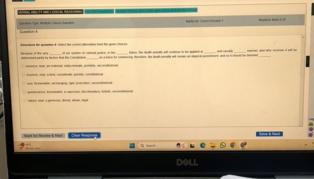 Directions for question 4 Select the correct | StudyX