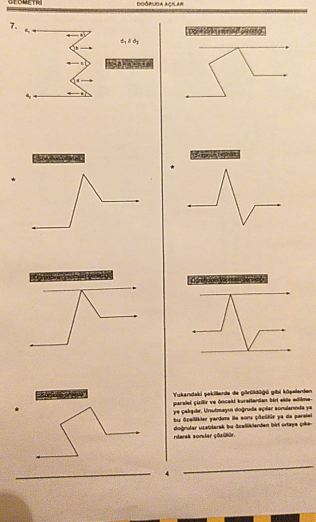 GEOMETRI 7 d1 d2 Yukardaki ekillerde de | StudyX