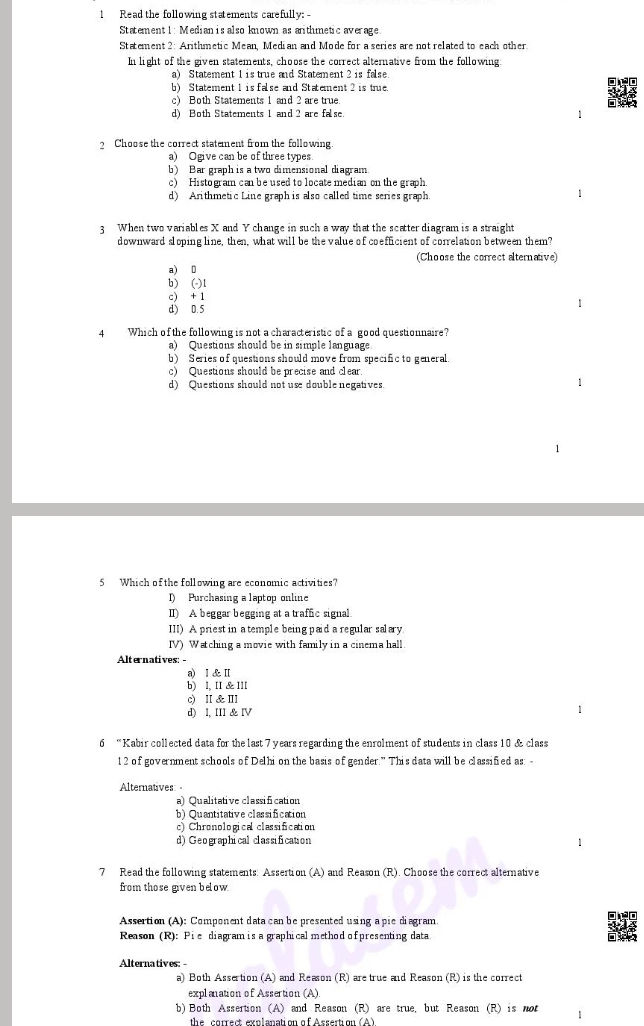 1 Read the following statements carefully | StudyX