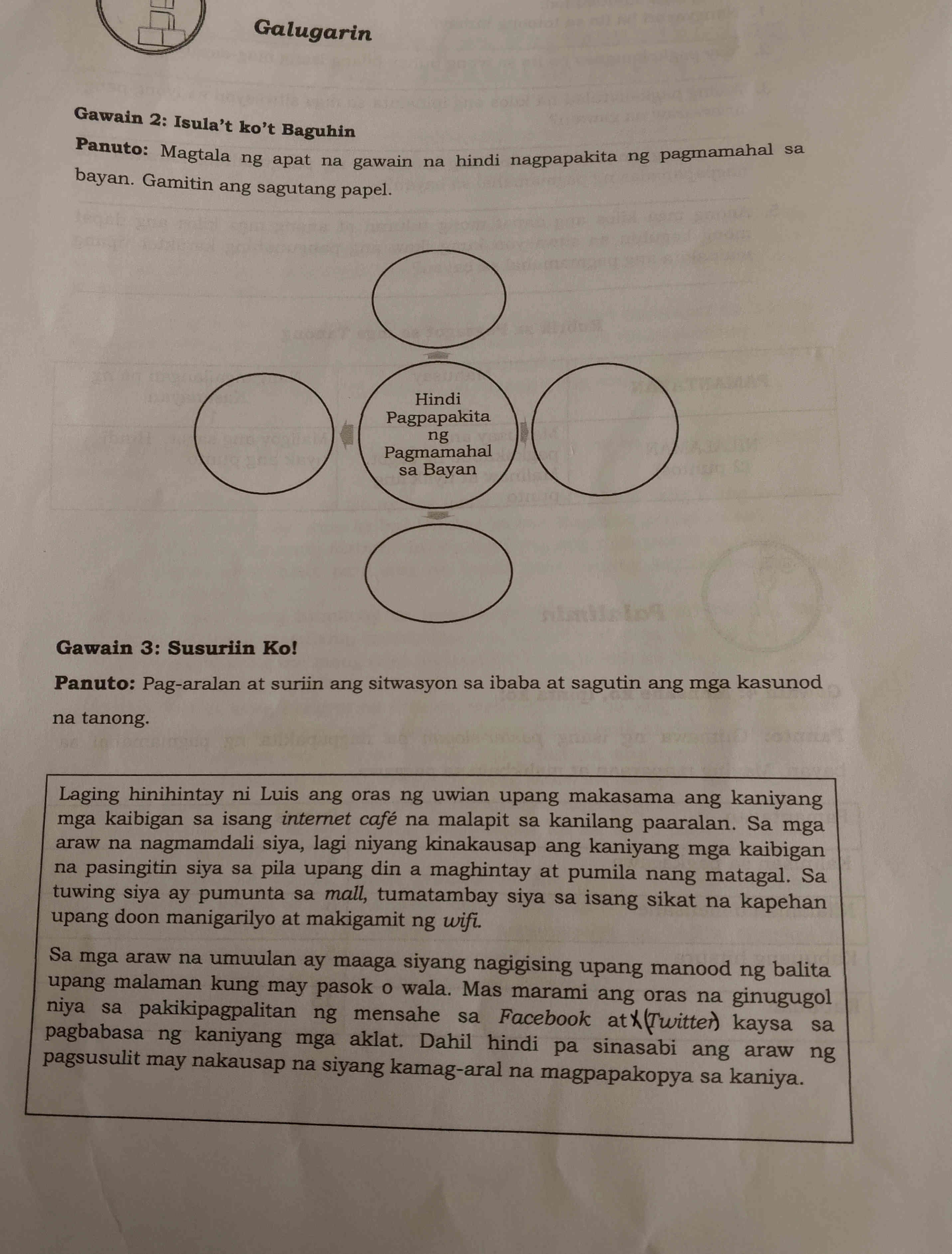 Gawain 2 Isulat kot Baguhin Panuto Magtala | StudyX