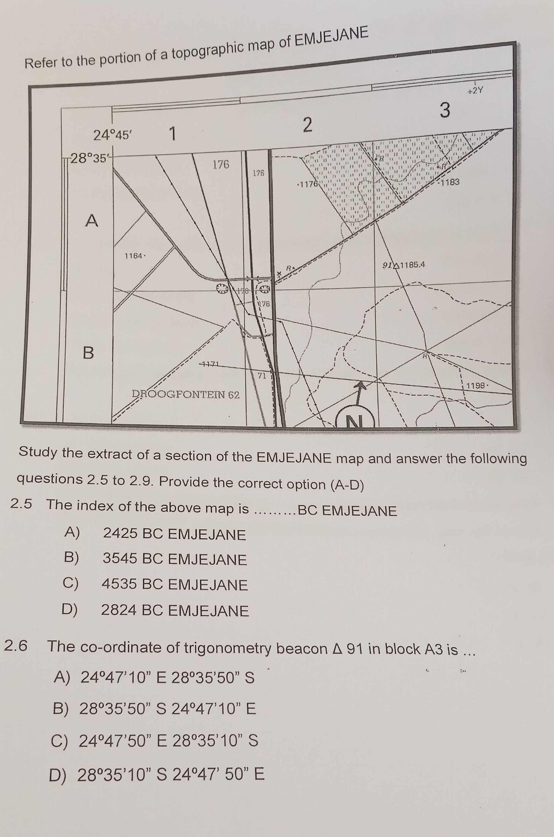 Refer to the portion of a topographic map of | StudyX