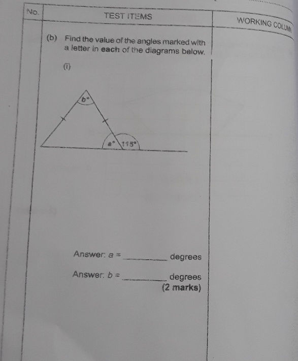 (b) Find the value of the angles marked with | StudyX