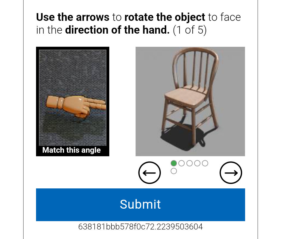 Use the arrows to rotate the object to face | StudyX