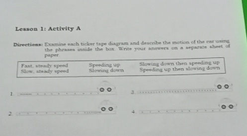 Lesson 1 Activity A Directions Examine each | StudyX