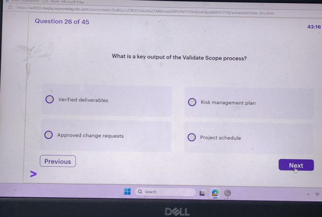 What is a key output of the Validate Scope