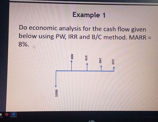 Example 1 Do economic analysis for the cash | StudyX