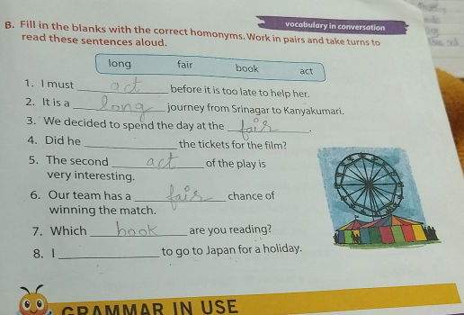 B Fill in the blanks with the correct | StudyX