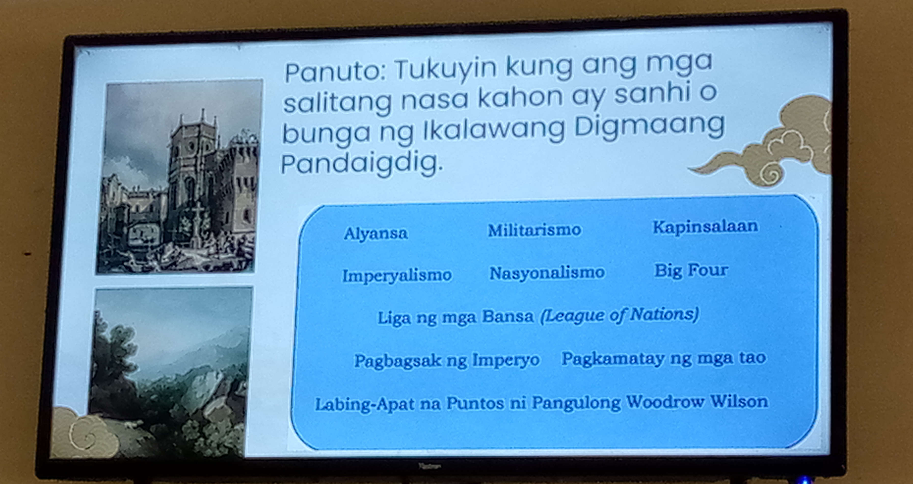 Panuto Tukuyin kung ang mga salitang nasa | StudyX