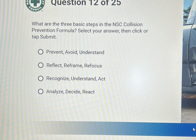 What are the three basic steps in the NSC | StudyX