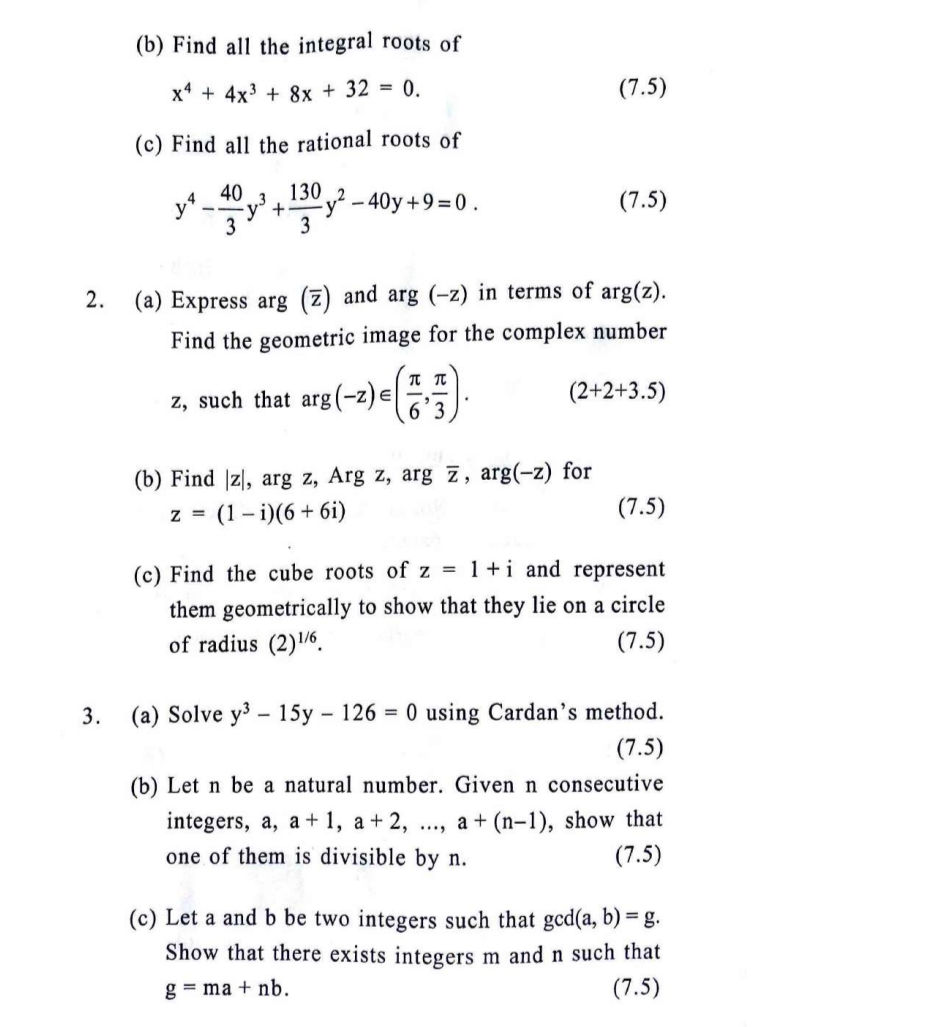 (b) Find all the integral roots of x4 + 4x3 | StudyX