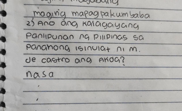 maging mapagpakumbaba 23 Ano ang kalagayang | StudyX