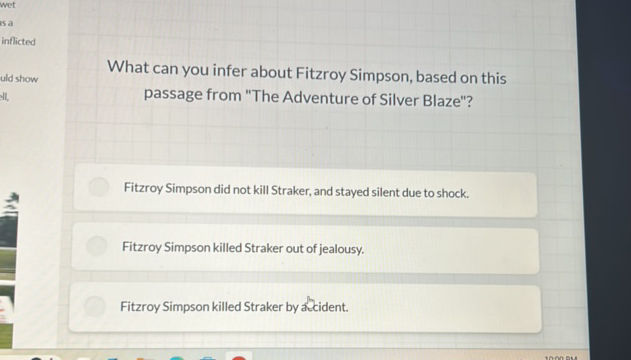 What can you infer about Fitzroy Simpson | StudyX