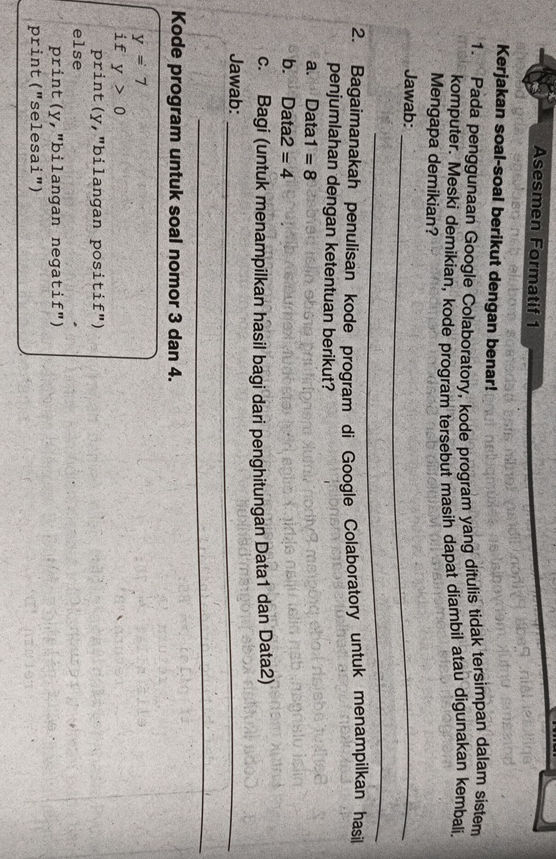 2 Bagaimanakah penulisan kode program di | StudyX