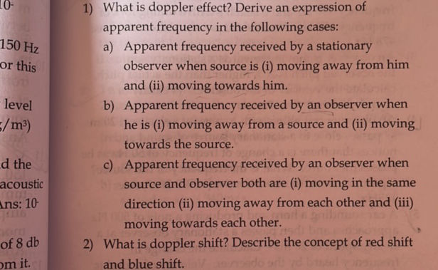 1) What is doppler effect Derive an | StudyX