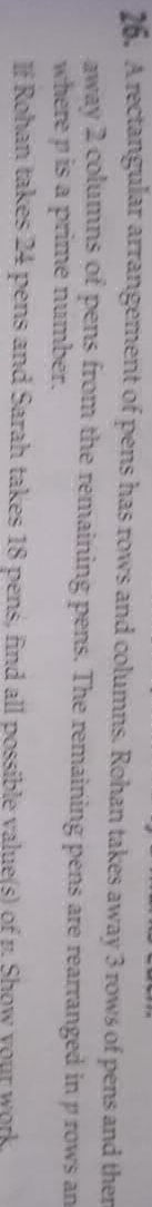 26 A rectangular arrangement of pens has | StudyX