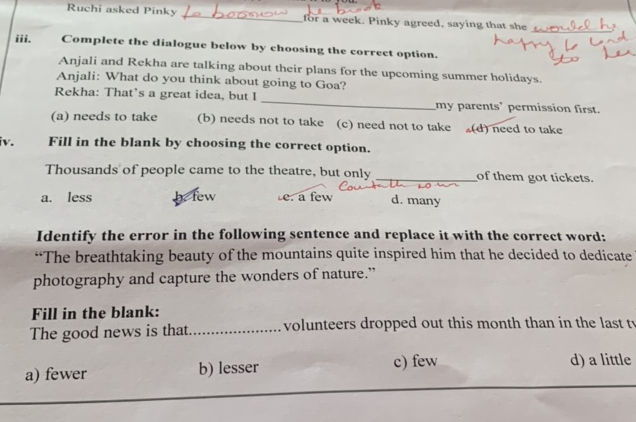 iii Complete the dialogue below by choosing | StudyX