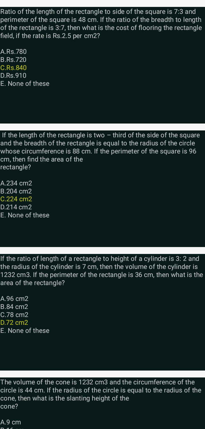 Ratio of the length of the rectangle to side | StudyX