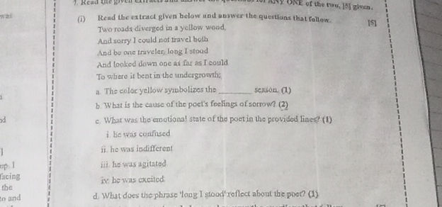 Read the extract given below and answer the | StudyX