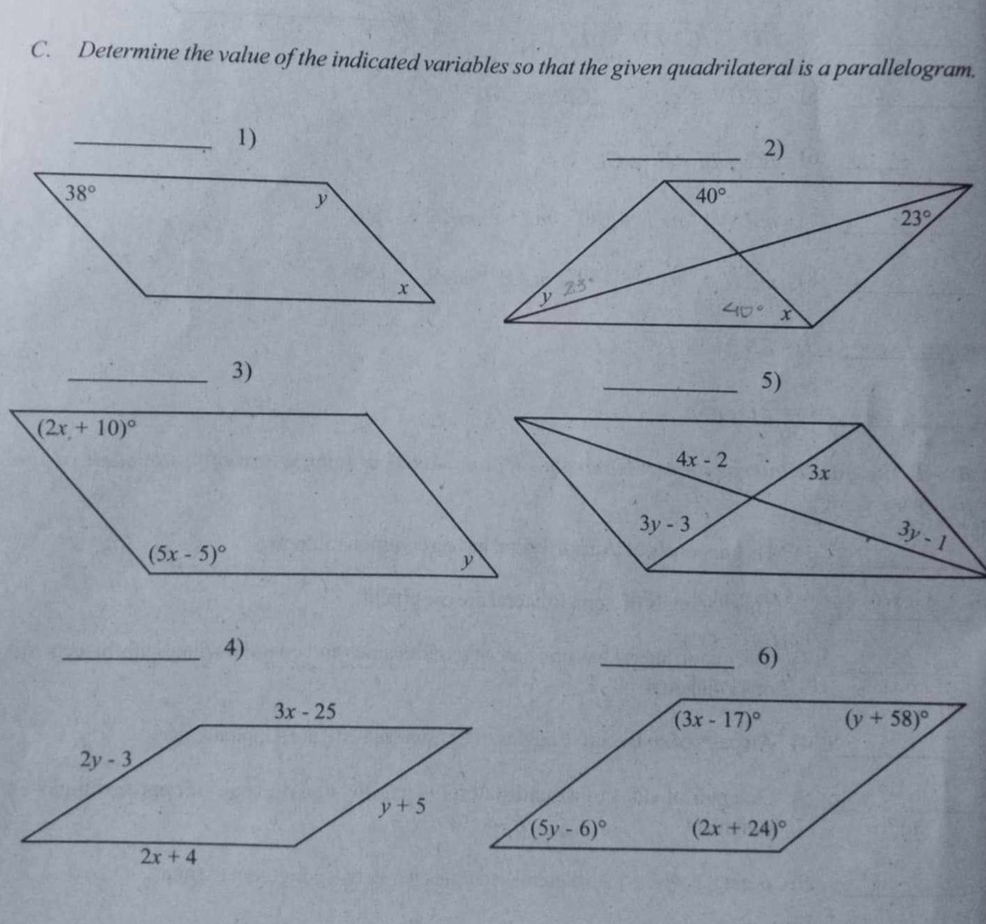 C Determine the value of the indicated | StudyX