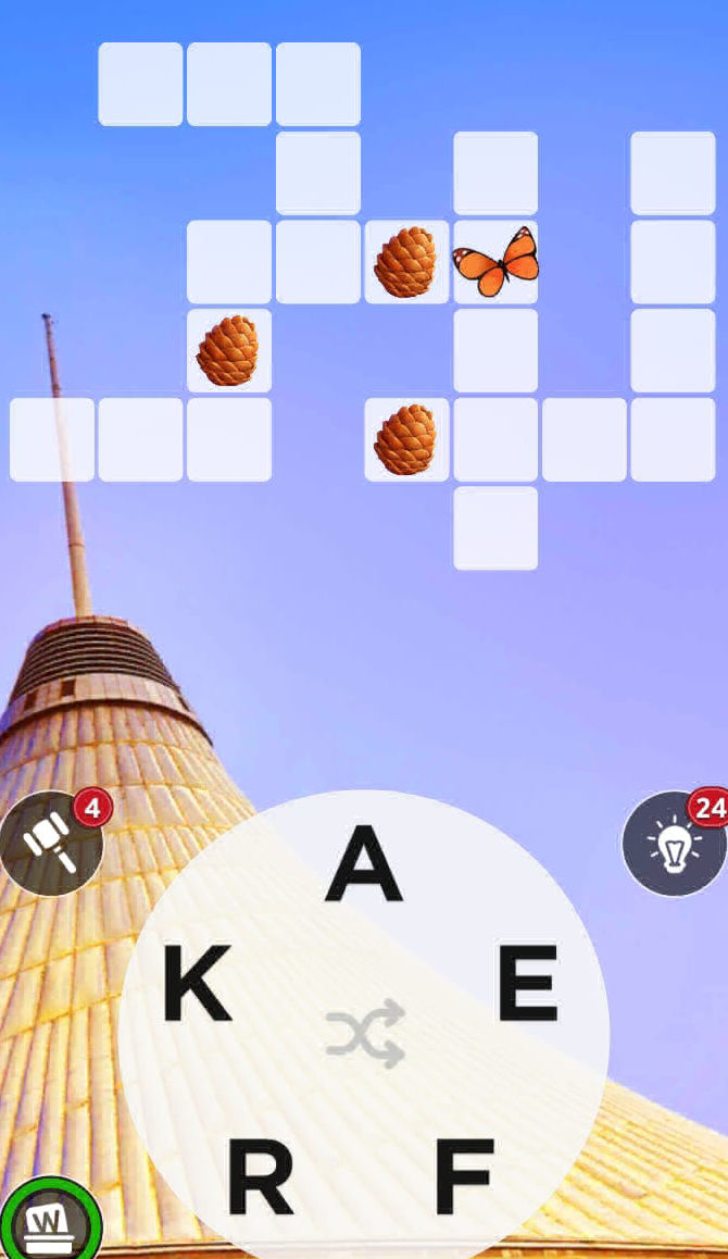 The image contains a crossword puzzle game | StudyX