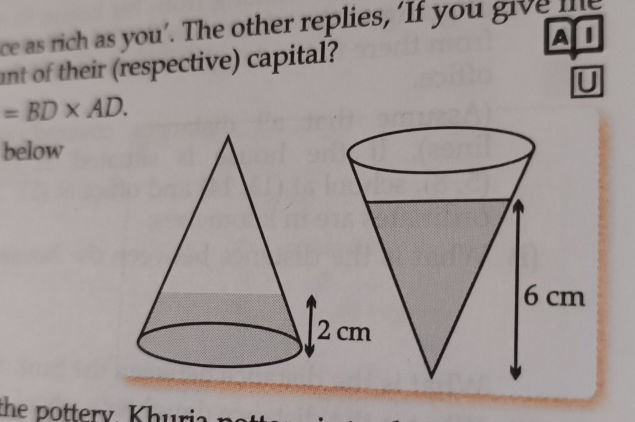 The image contains two cones The first cone | StudyX