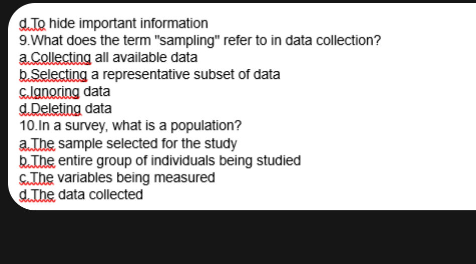 d To hide important information 9What does | StudyX