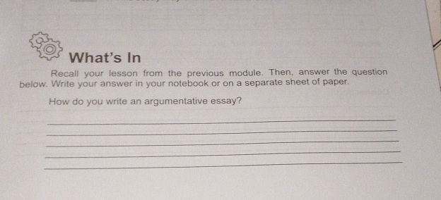 Whats In Recall your lesson from the | StudyX