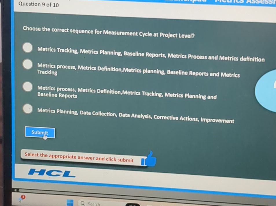 Question 9 of 10 Choose the correct sequence | StudyX