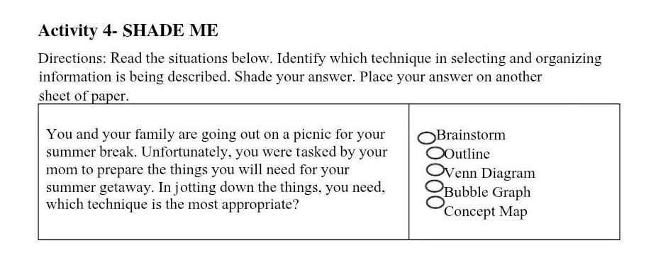 Activity 4- SHADE ME Directions Read the | StudyX