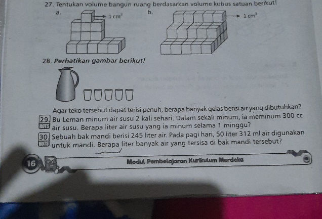 27 Tentukan volume bangun ruang berdasarkan | StudyX
