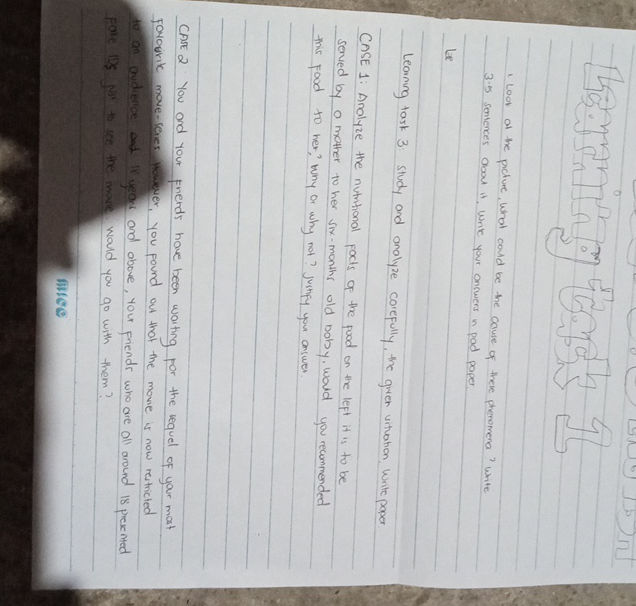 Learning task 3 Study and analyze carefully | StudyX