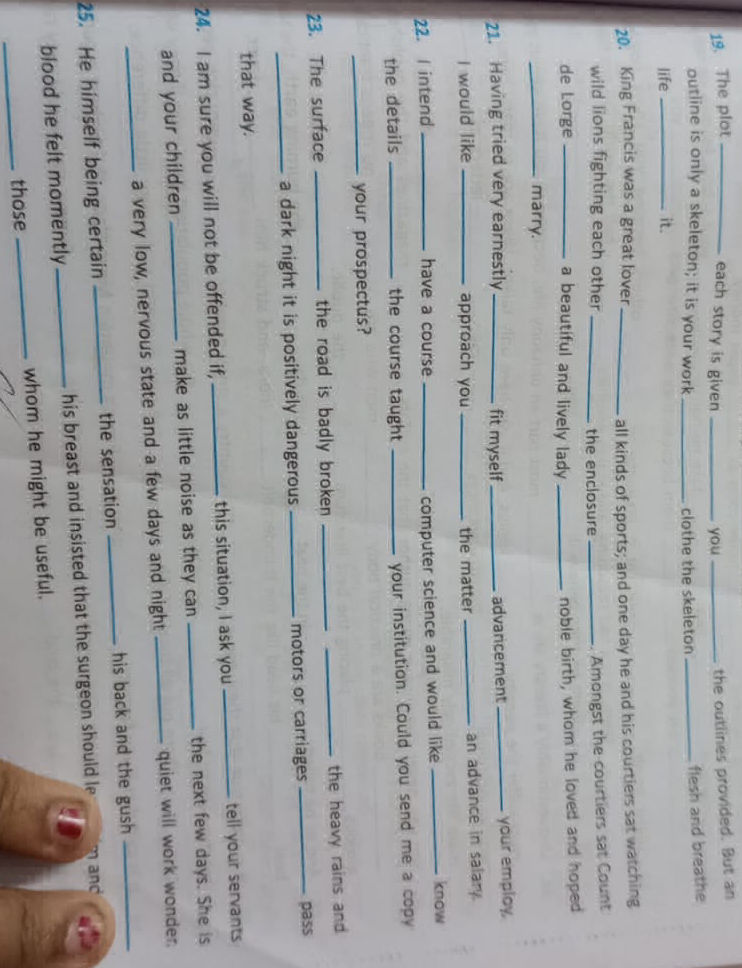 19 The plot outline is only a skeleton it is | StudyX