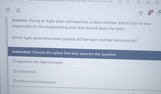 Question During an Agile team retrospective | StudyX