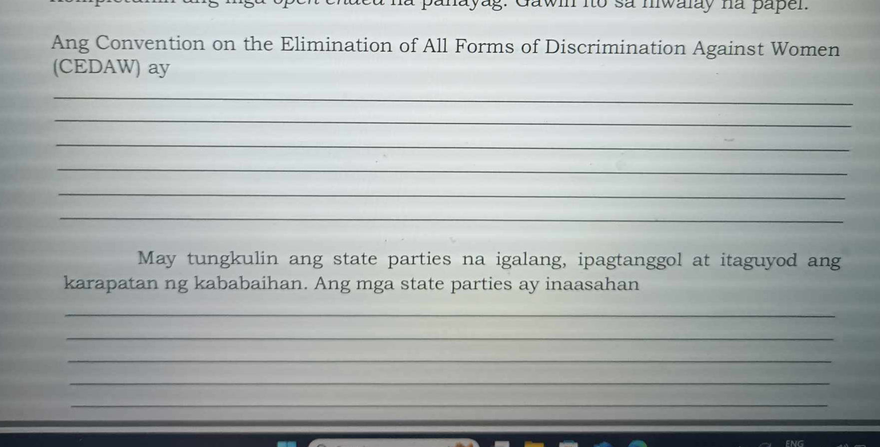 Ang Convention on the Elimination of All | StudyX