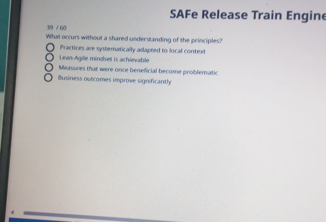 SAFe Release Train Engine 39 / 60 What
