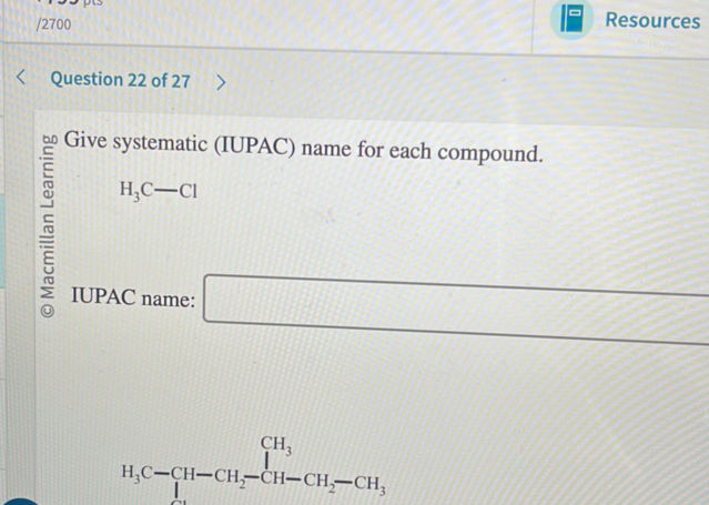 Give systematic (IUPAC) name for each | StudyX