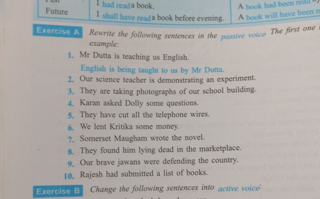 Exercise A Rewrite the following sentences | StudyX