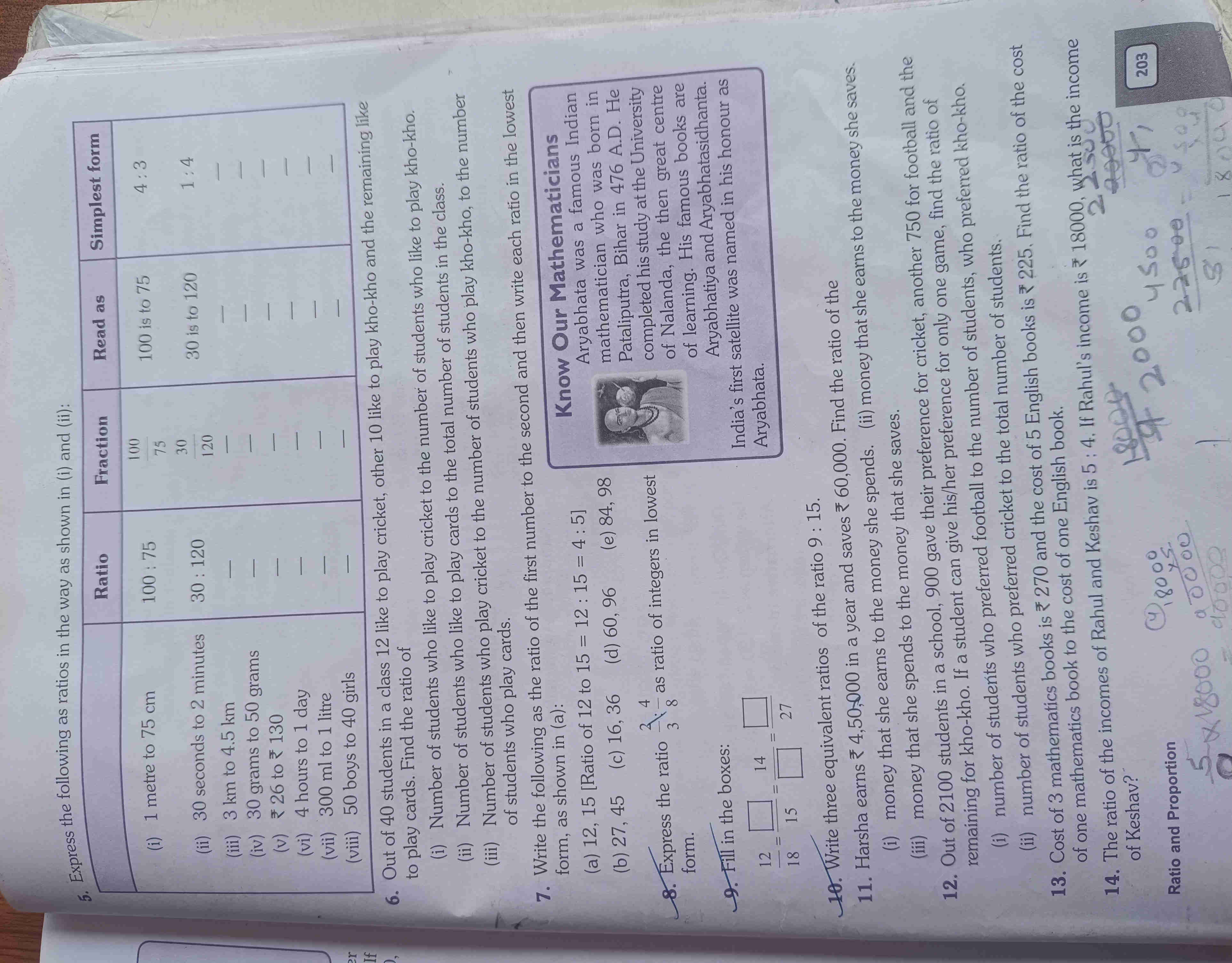 5 Express the following as ratios in the way | StudyX