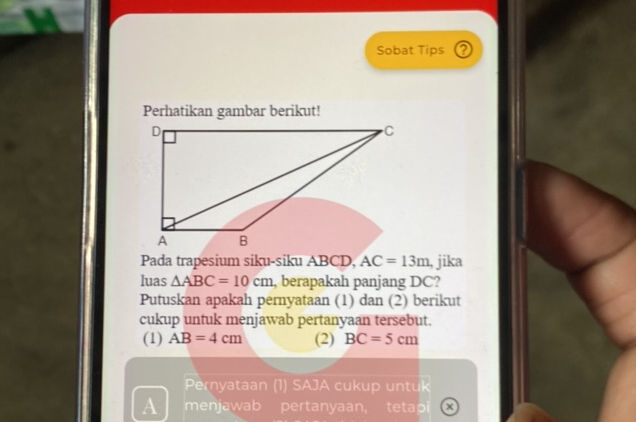 Perhatikan gambar berikut D C A B Pada | StudyX