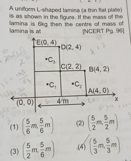 A uniform L-shaped lamina (a thin flat | StudyX