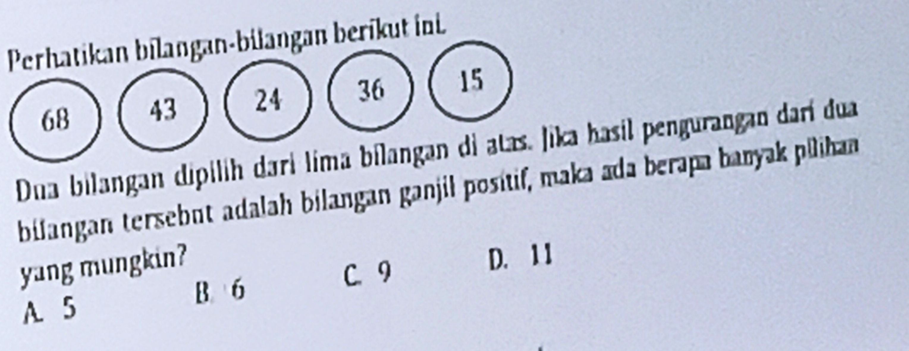 Perhatikan bilangan-bilangan berikut ini 68 | StudyX