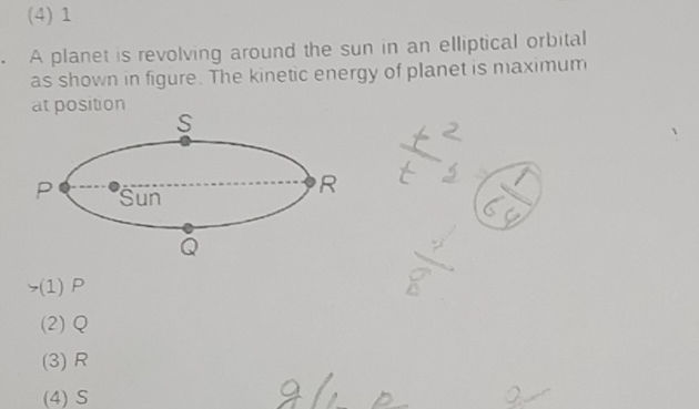 A planet is revolving around the sun in an | StudyX