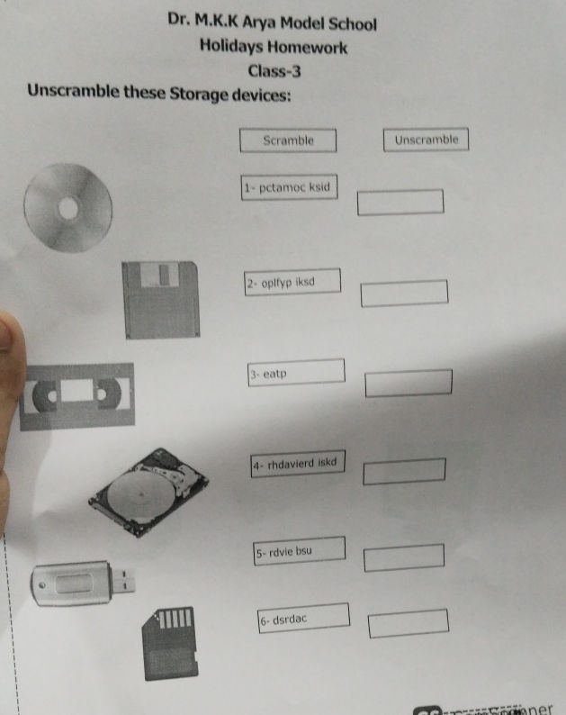 Dr MKK Arya Model School Holidays Homework | StudyX